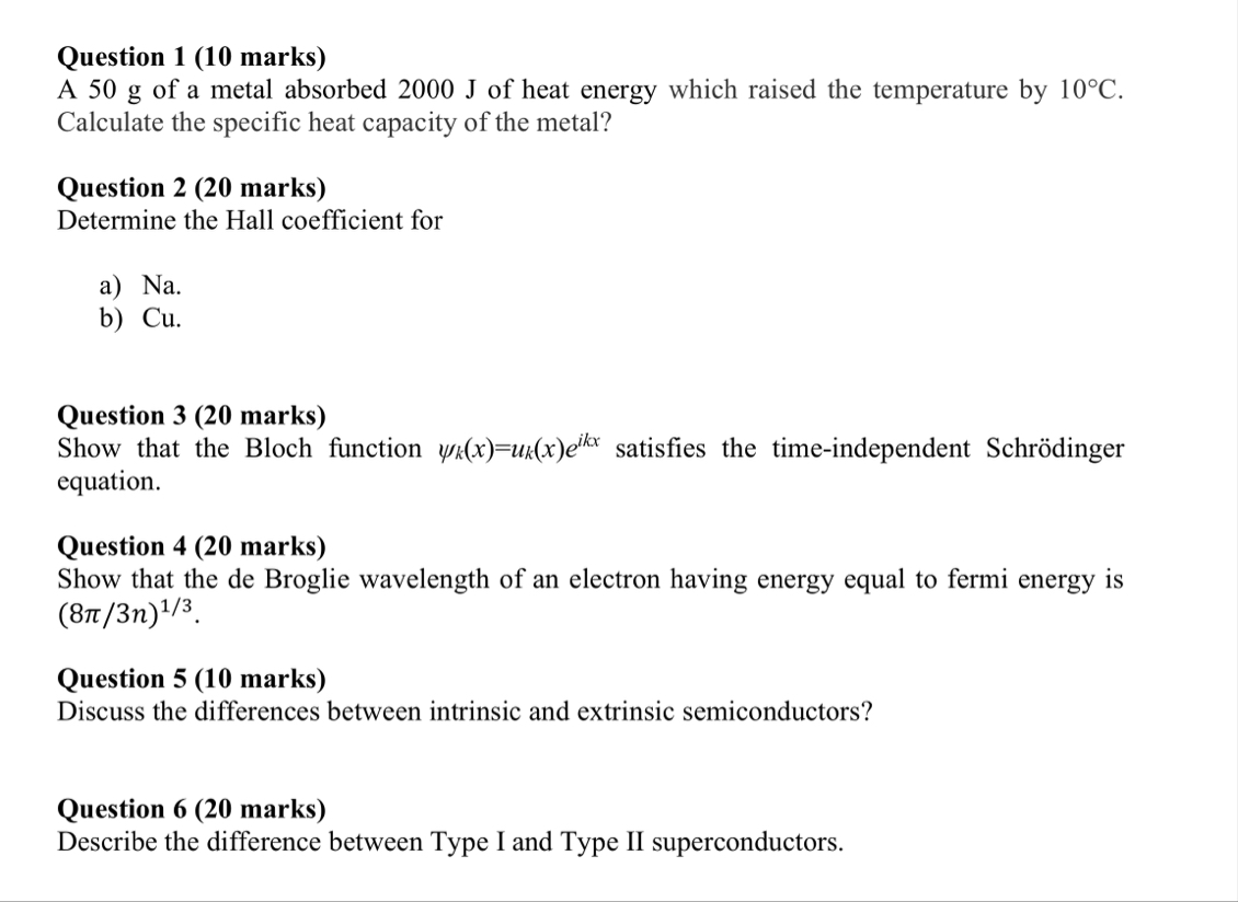 Solved Question 2 ( 20 ﻿marks)Determine the Hall coefficient | Chegg.com