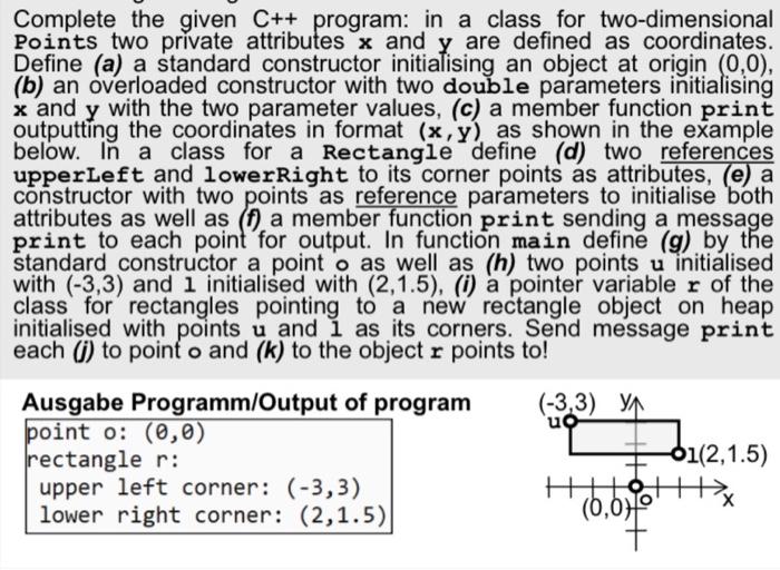 Solved Complete the given C++ program: in a class for | Chegg.com