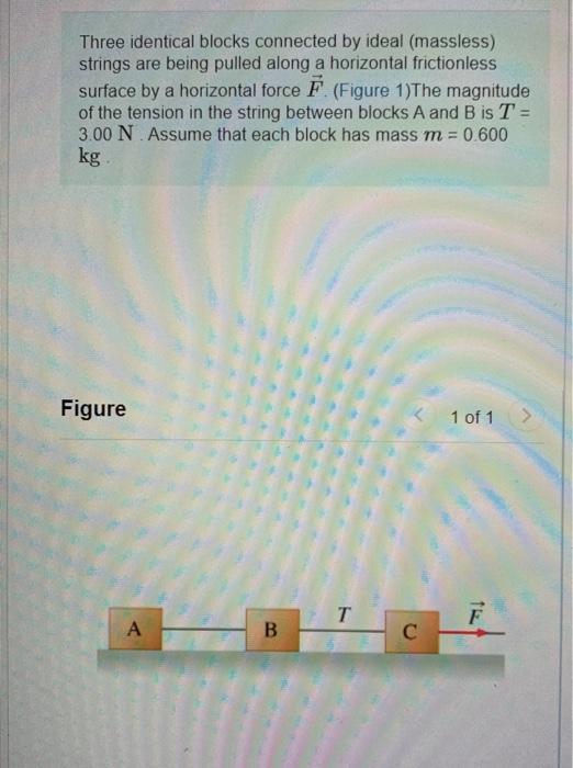 Solved Three identical blocks connected by ideal (massless) | Chegg.com