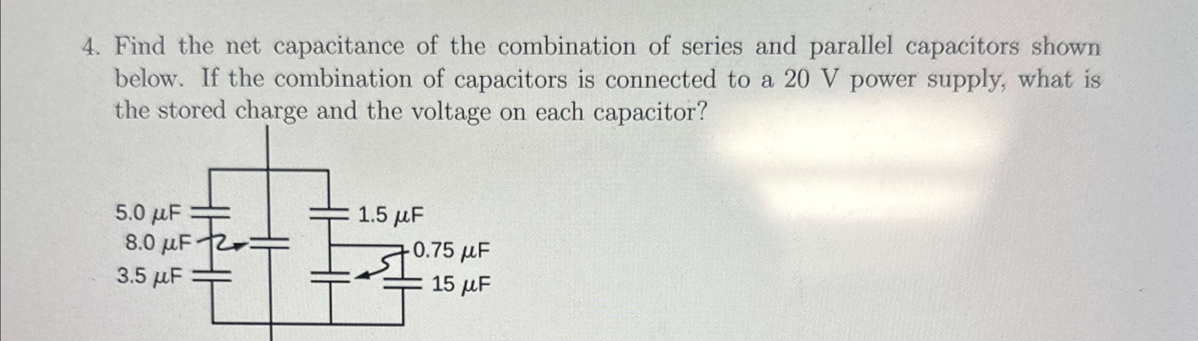Solved Find the net capacitance of the combination of series | Chegg.com