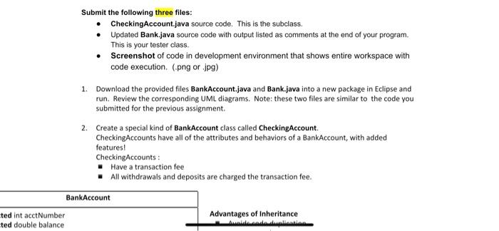 Solved Submit the following three files: - | Chegg.com