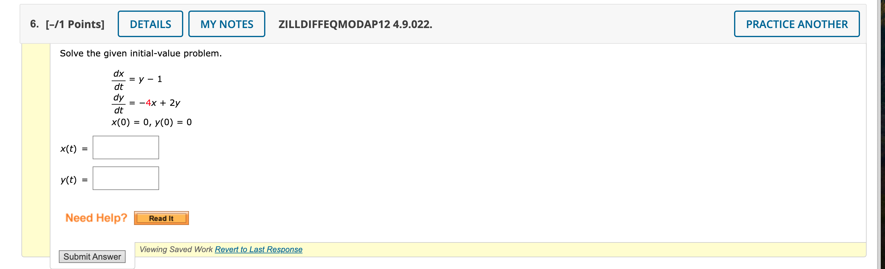 Solved Solve the given initial-value | Chegg.com