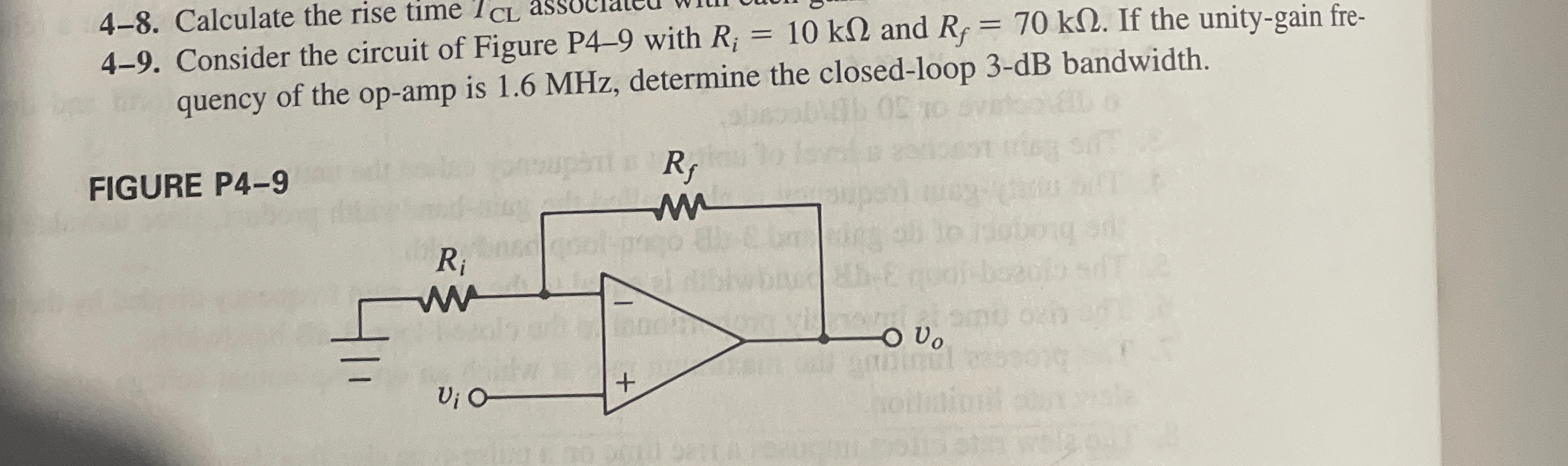Solved 4-8. ﻿Calculate the rise time4-9. ﻿Consider the | Chegg.com