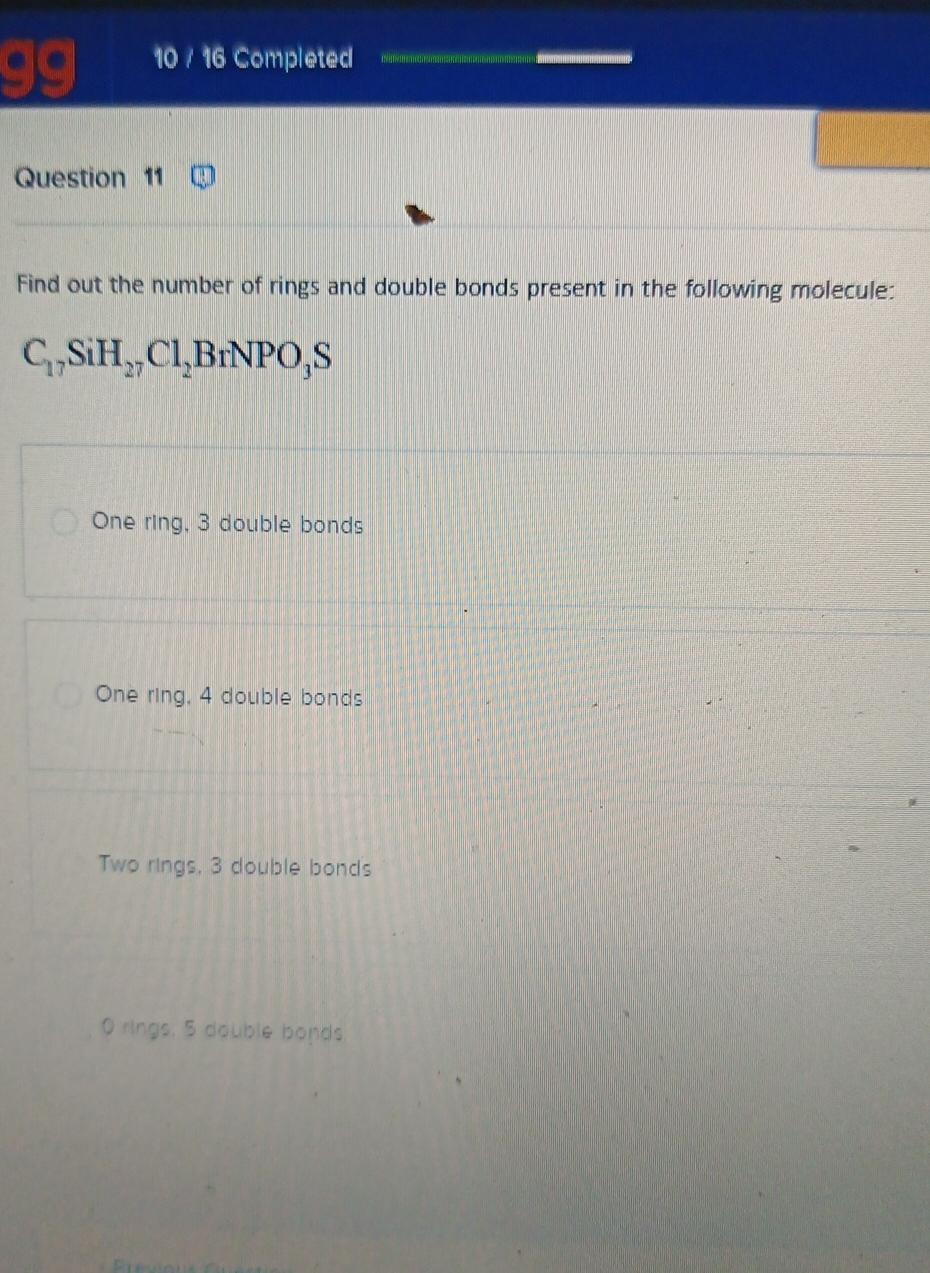 Solved Find out the number of rings and double bonds present | Chegg.com