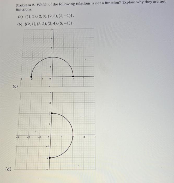 Solved Problem 2. Which of the following relations is not a | Chegg.com
