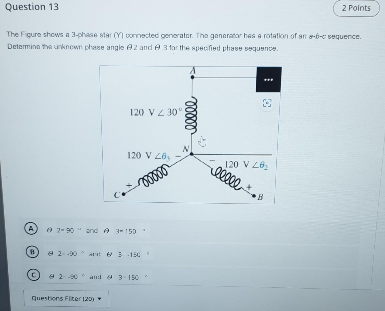 Solved The Figure shows a 3-phase star (Y) connected | Chegg.com