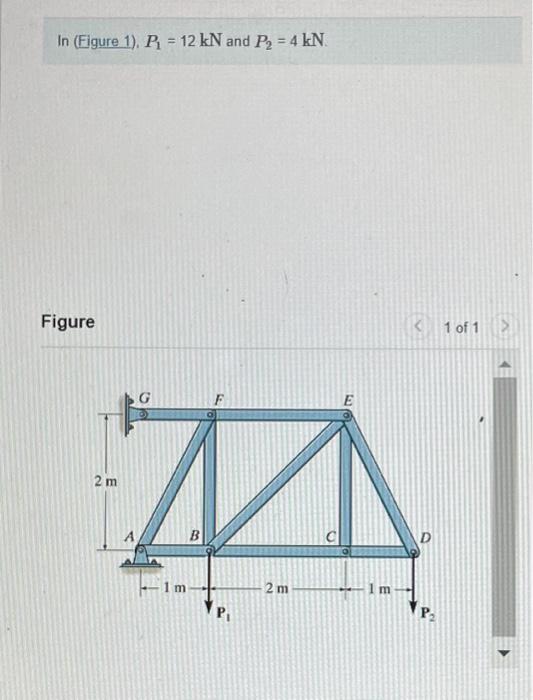 Solved In (Figure 1), P1=12kN and P2=4kN.Determine the force | Chegg.com