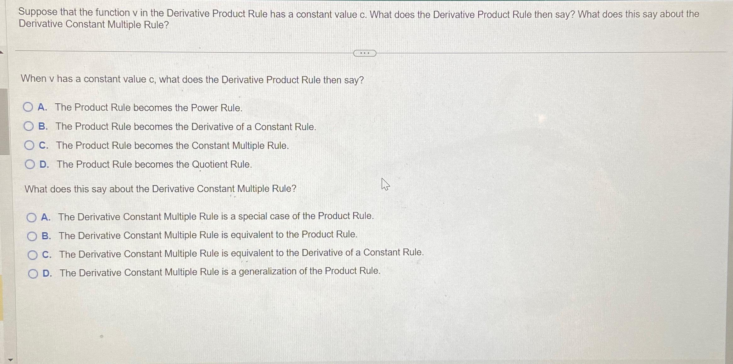 Solved Suppose that the function v ﻿in the Derivative | Chegg.com