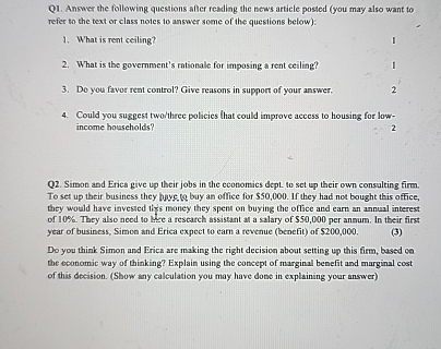 Solved Q1. ﻿Answer the following questions after reading the | Chegg.com