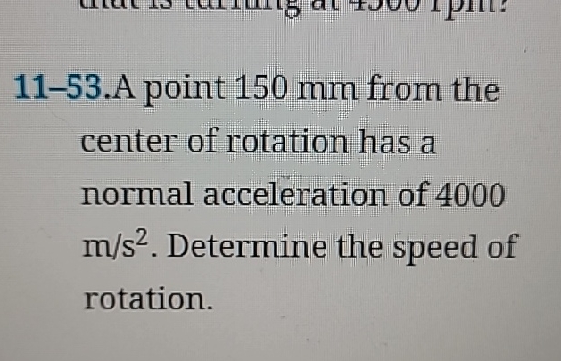 Solved 11-53.A point 150mm ﻿from the center of rotation has | Chegg.com