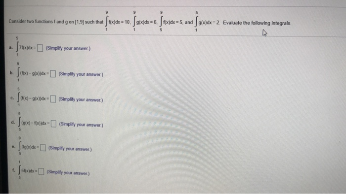 Solved Consider two functions f and gon (1.9) such that | Chegg.com