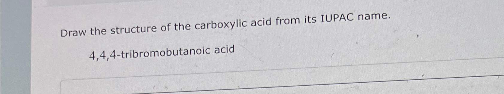 Solved Draw the structure of the carboxylic acid from its | Chegg.com