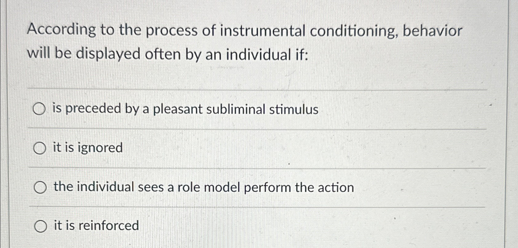 Solved According to the process of instrumental | Chegg.com