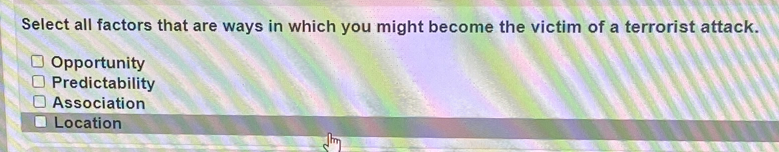 Solved Select all factors that are ways in which you might | Chegg.com Solved Select all factors that are ways in which you might | Chegg.com