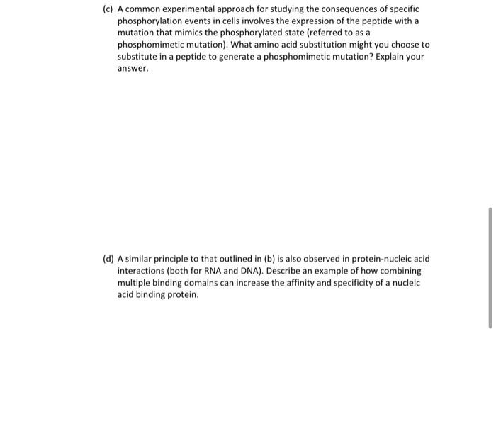 Solved 2 The Src Homology Domain Sh2 Can Bind With