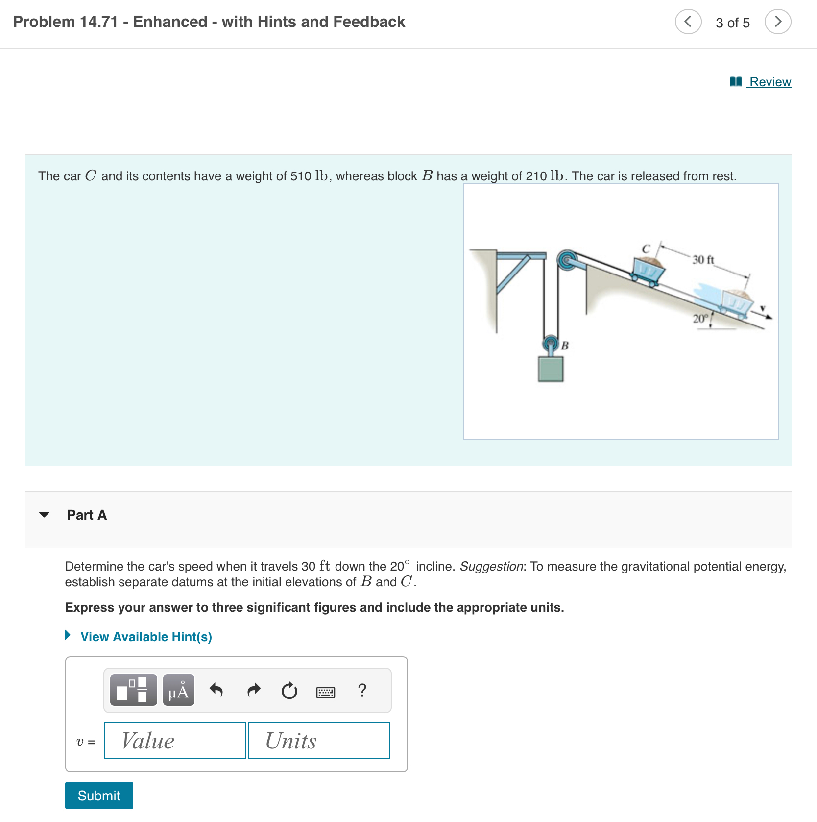 Solved Problem 14.71 - ﻿Enhanced - ﻿with Hints and Feedback3 | Chegg.com