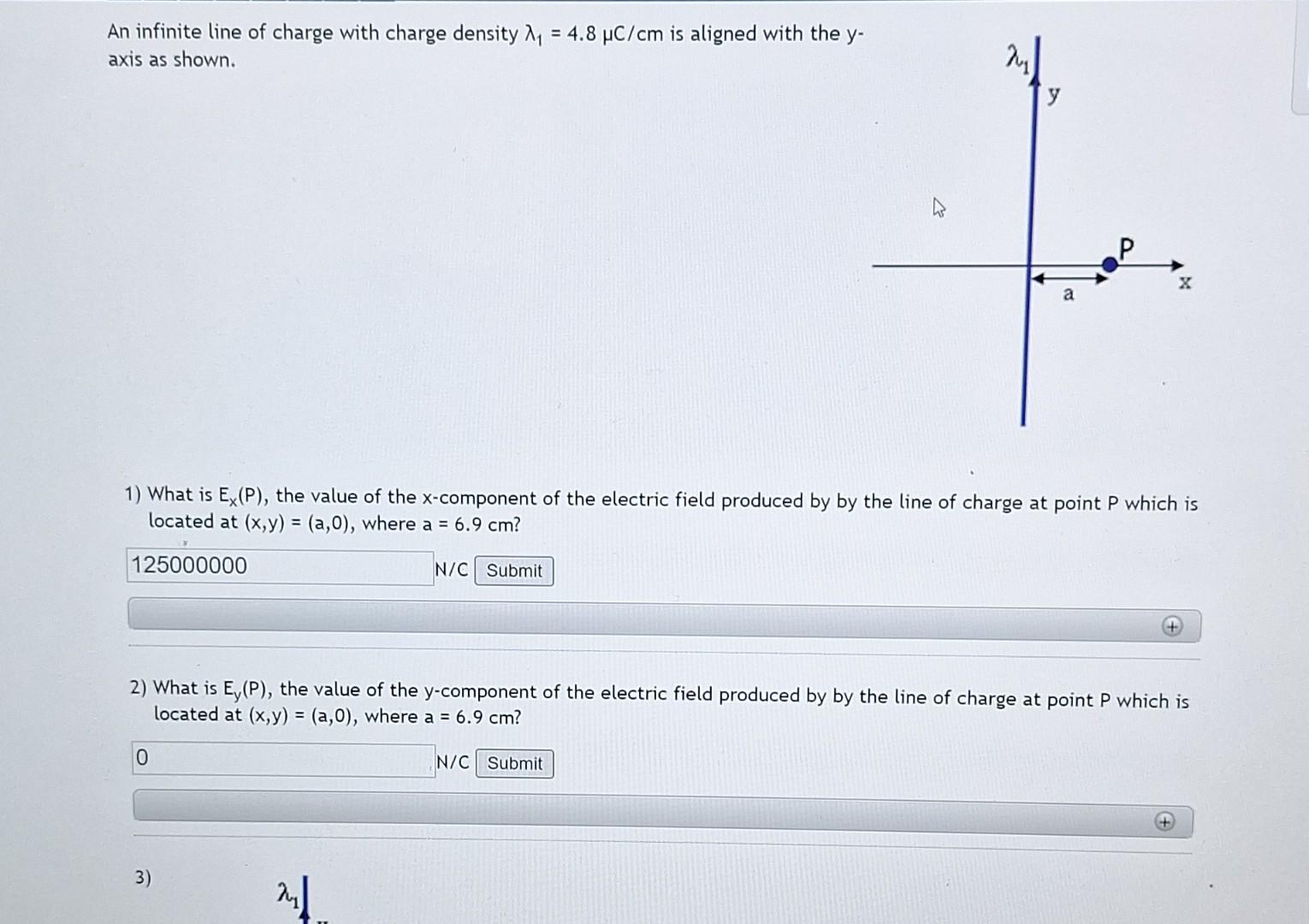 Solved Another infinite line of charge with charge density | Chegg.com