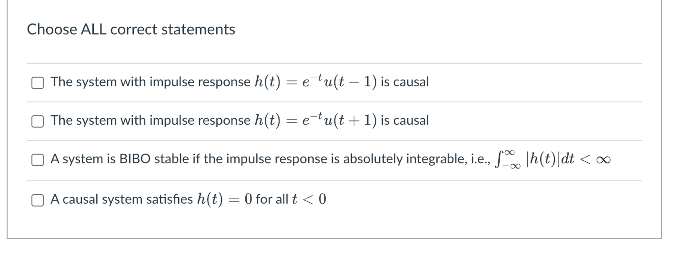 Solved Please help with choosing the correct statement !! | Chegg.com