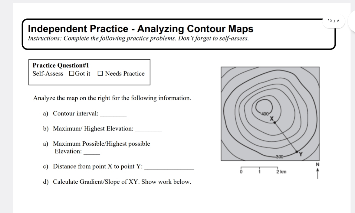 Solved Independent Practice - ﻿Analyzing Contour | Chegg.com