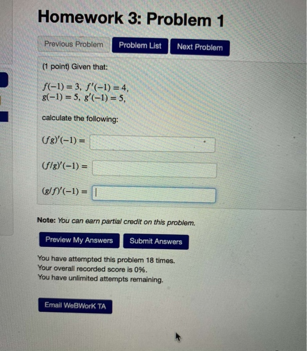 Solved Homework 3 Problem 1 Previous Problem Problem List 4248