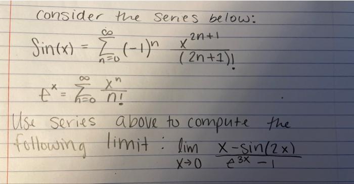 Solved consider the series below: | Chegg.com