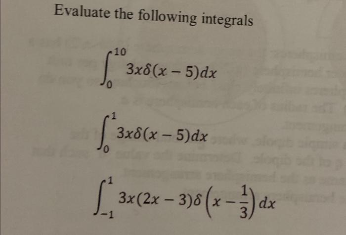 Solved Evaluate the following integrals | Chegg.com
