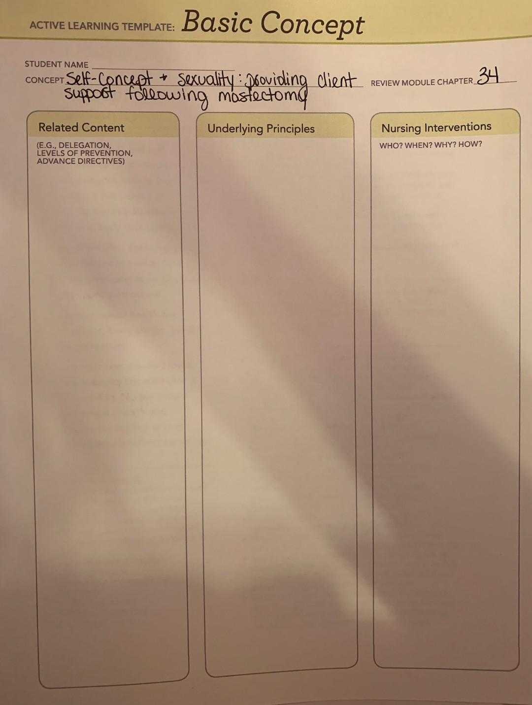 Solved ACTIVE LEARNING TEMPLATE: Basic Concept STUDENT NAME | Chegg.com