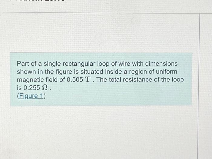 Solved Part of a single rectangular loop of wire with | Chegg.com
