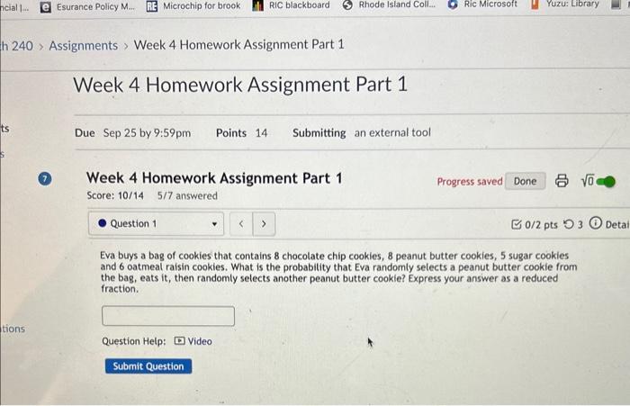 Solved Week 4 Homework Assignment Part 1 Progress saved | Chegg.com
