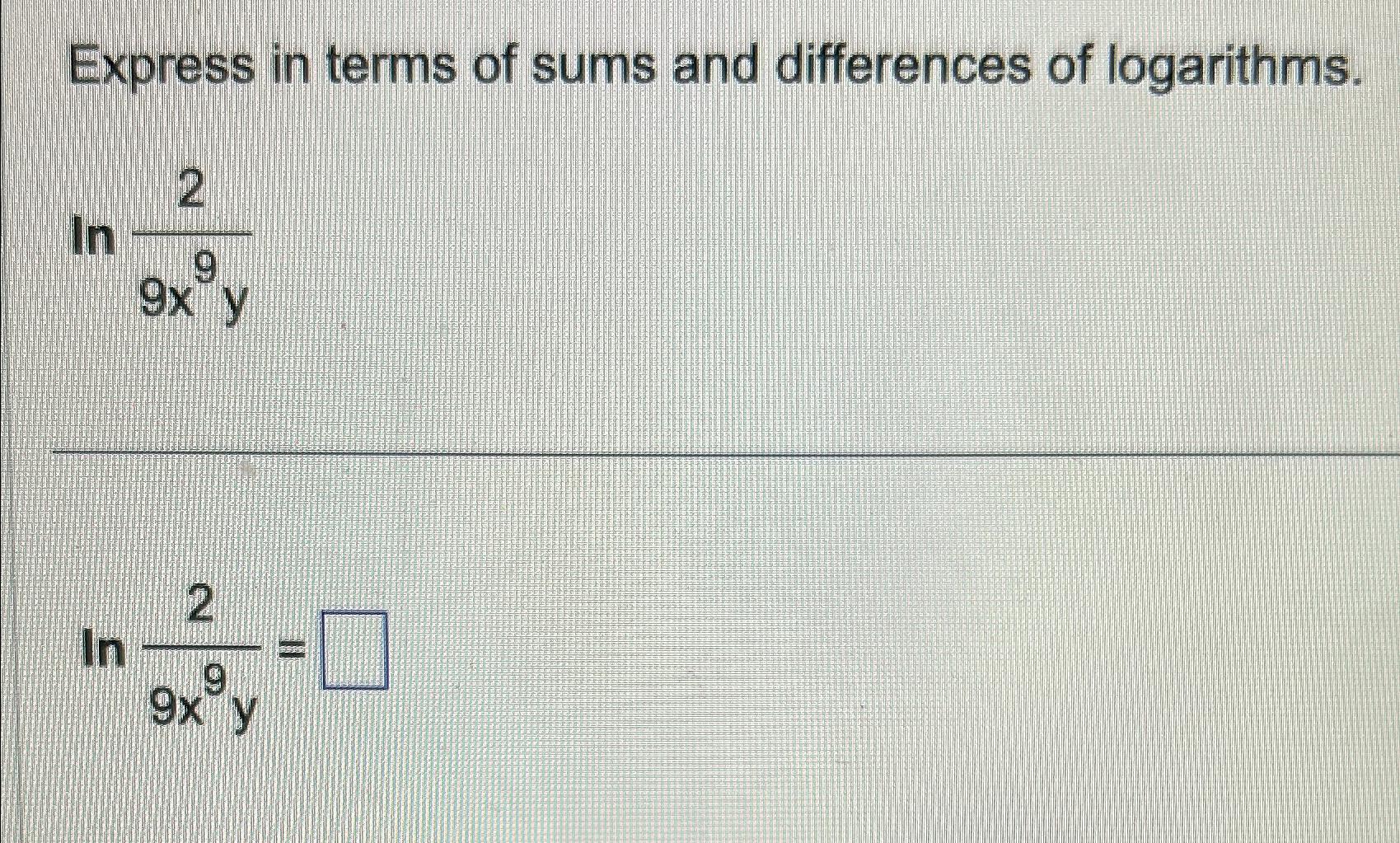 Solved Express in terms of sums and differences of | Chegg.com