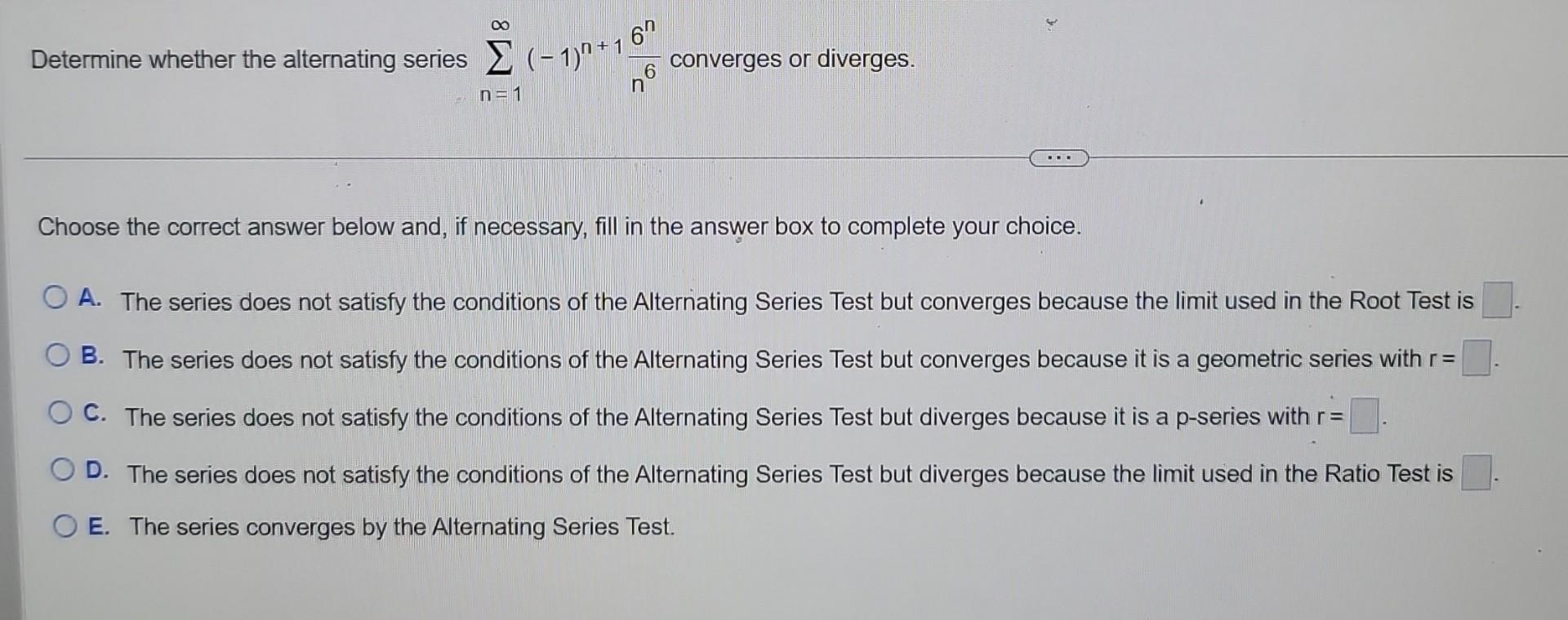 Solved Determine whether the alternating series | Chegg.com
