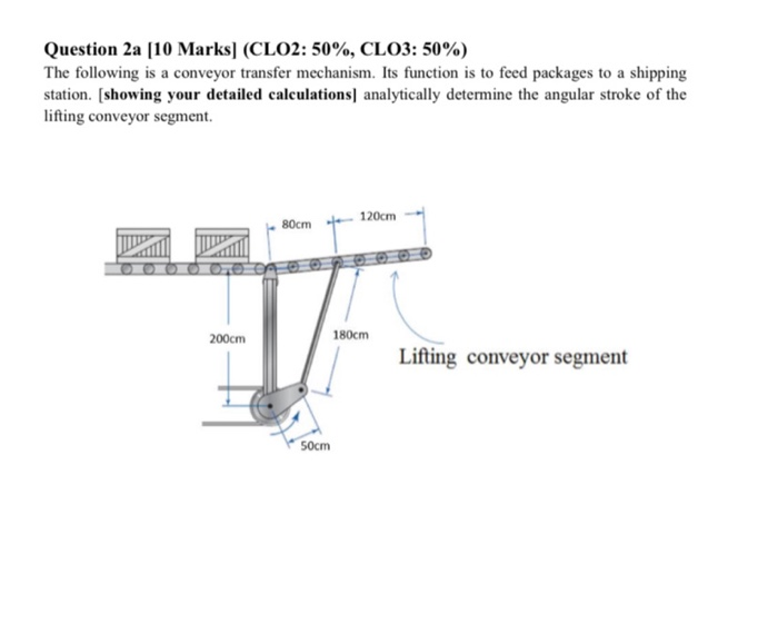 Solved Question 2a [10 Marks) (CLO2: 50%, CLO3: 50%) The | Chegg.com