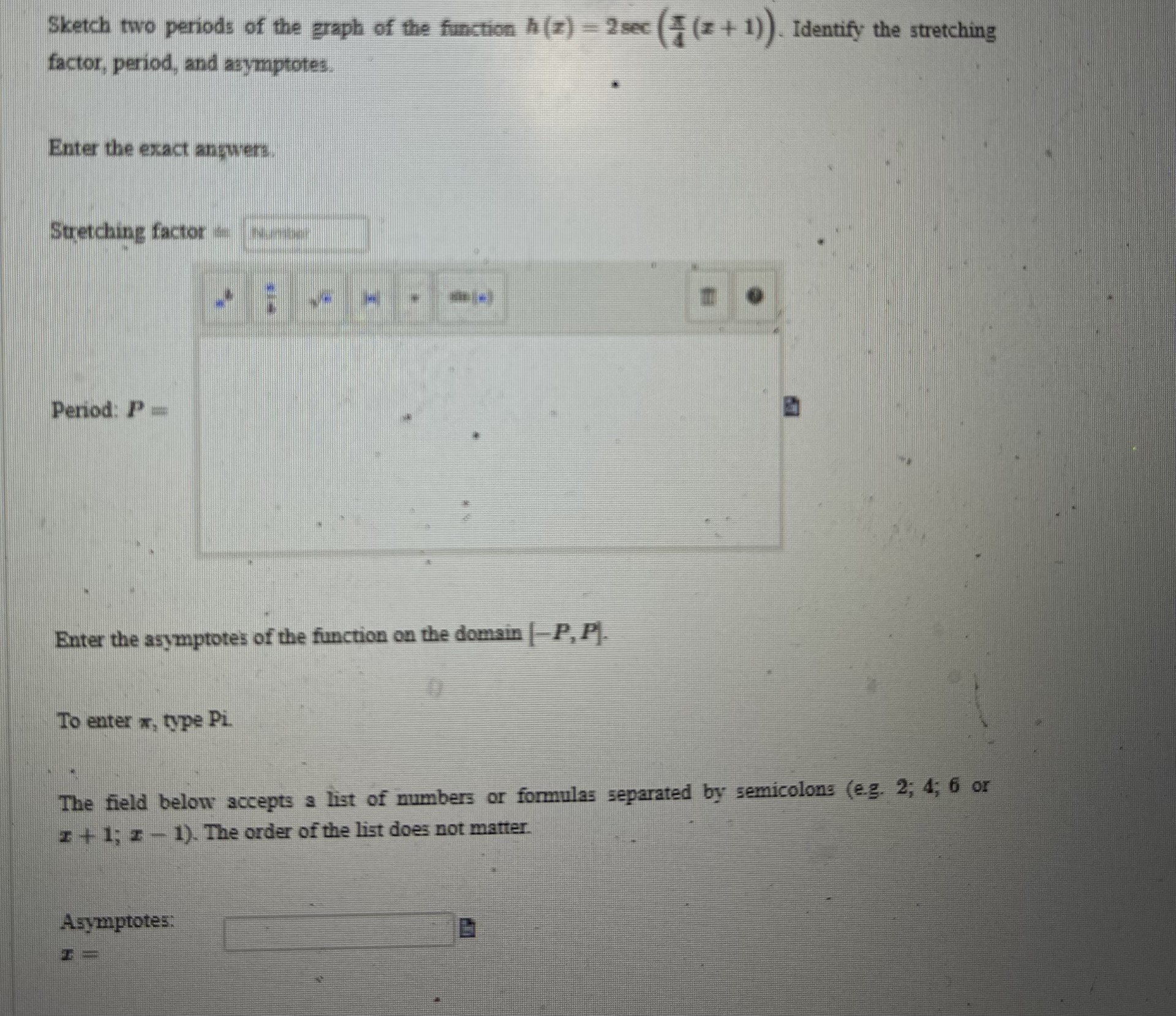 Solved Sketch two periods of the graph of the function | Chegg.com