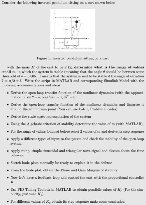 Solved Consider the following inverted pendulum sitting on a | Chegg.com Solved Consider the following inverted pendulum sitting on a | Chegg.com