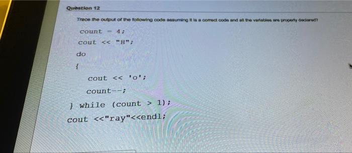 Solved Question Given The Following Code Int X 1 Y 27 6737