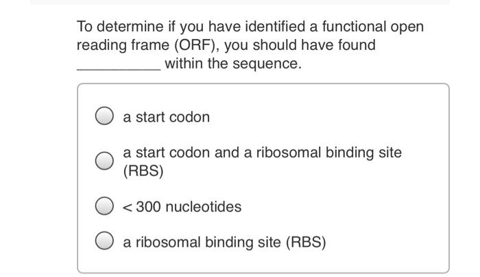 Solved To determine if you have identified a functional open | Chegg.com