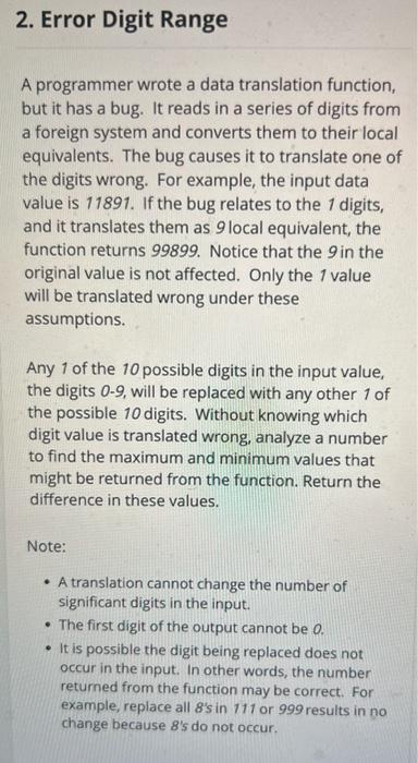 Solved A programmer wrote a data translation function, but | Chegg.com