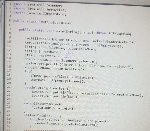 Solved 2-LineCountAnalyzer: this class maintains a count of | Chegg.com