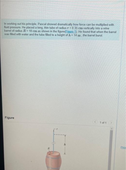 Solved In working out his principle, Pascal showed | Chegg.com