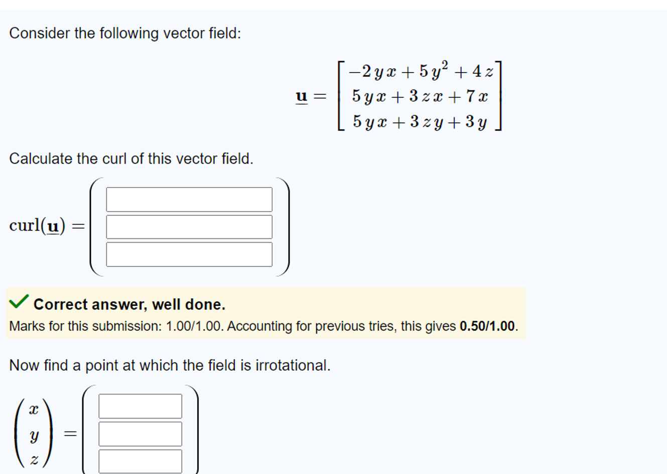 Solved Consider the following vector | Chegg.com