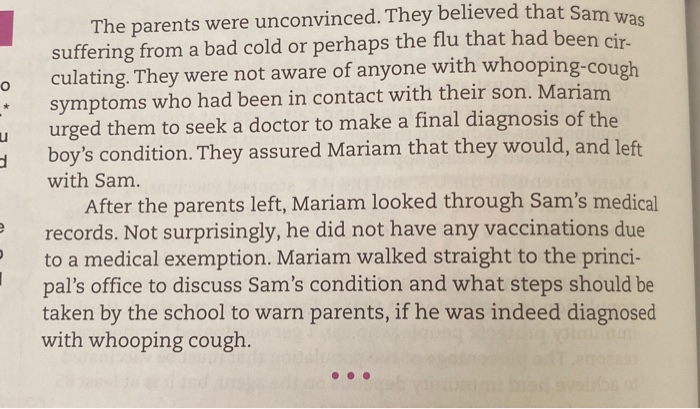 Solved 1) Should Mariam be concerned for the other children | Chegg.com