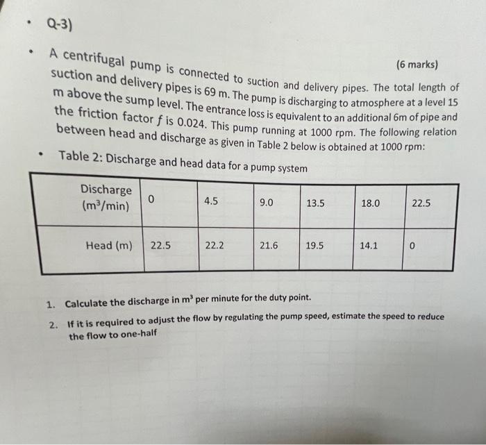 Solved calculate discharge , and estimate the speed if | Chegg.com
