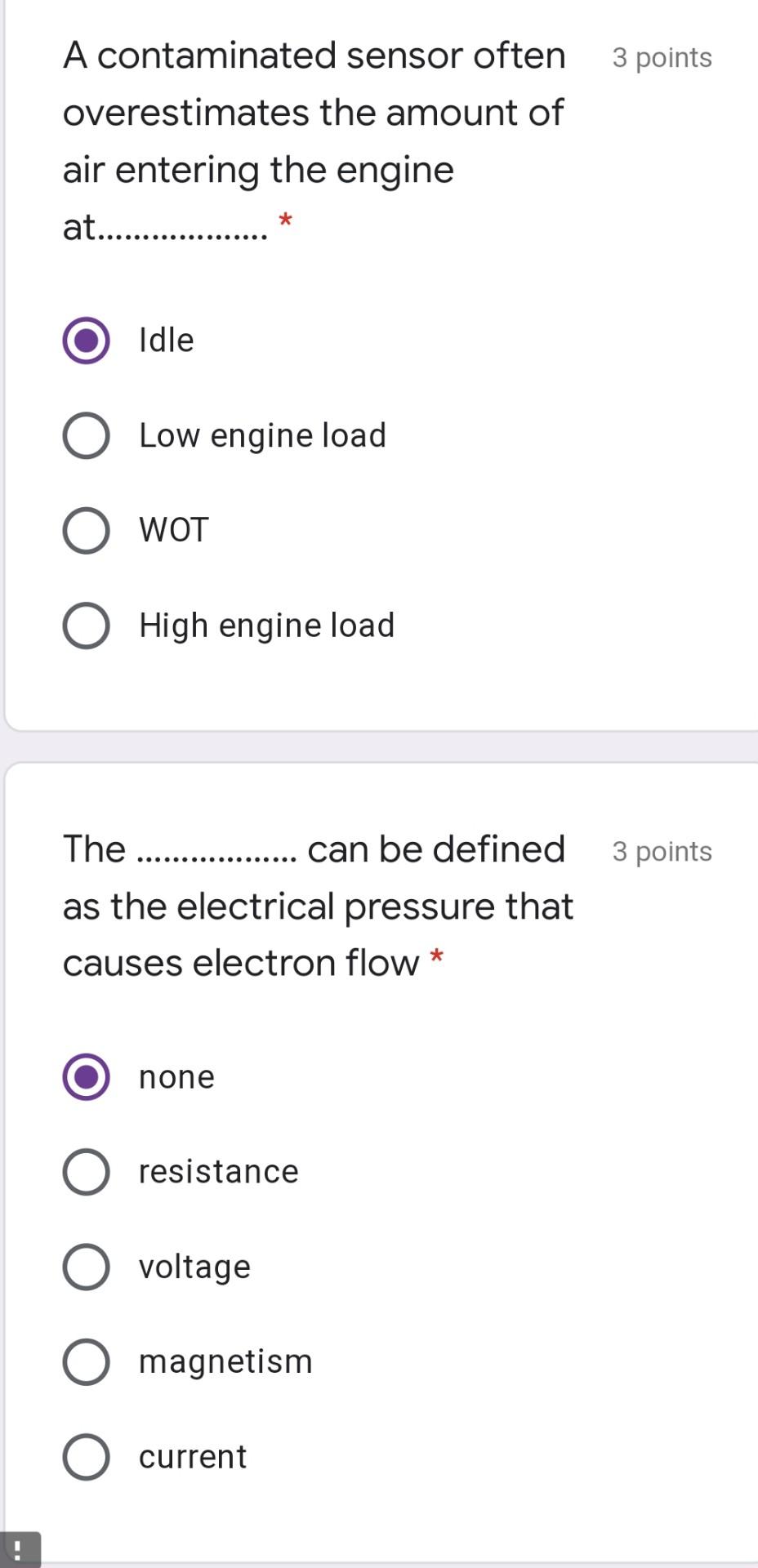 Solved Q2/ Choose the correct answer 3 points The MRE sensor | Chegg.com