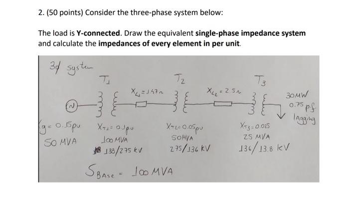 Solved 2. (50 points) Consider the three-phase system below: | Chegg.com Solved 2. (50 points) Consider the three-phase system below: | Chegg.com