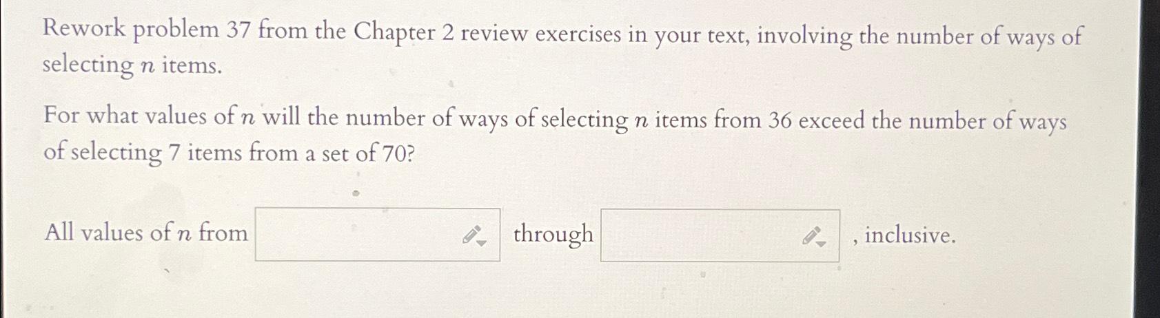 Solved Rework problem 37 ﻿from the Chapter 2 ﻿review | Chegg.com