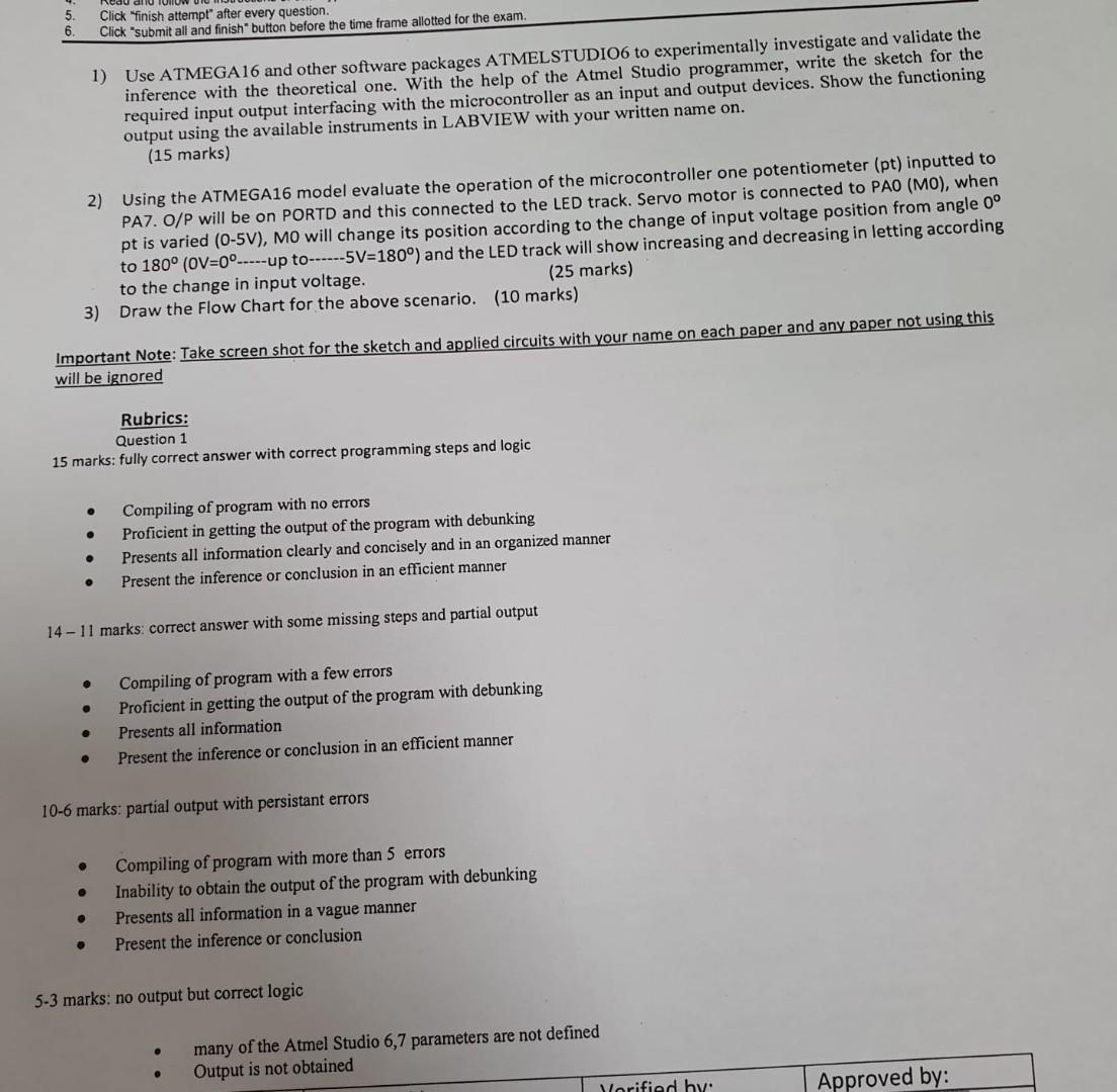Solved 5. Click "finish attempt" after every queswon. 1) Use | Chegg.com