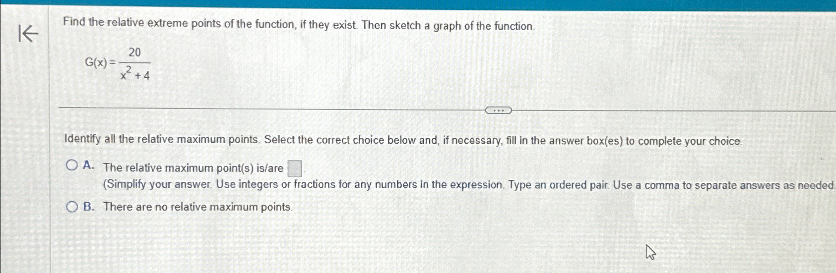 Solved Find the relative extreme points of the function, if | Chegg.com