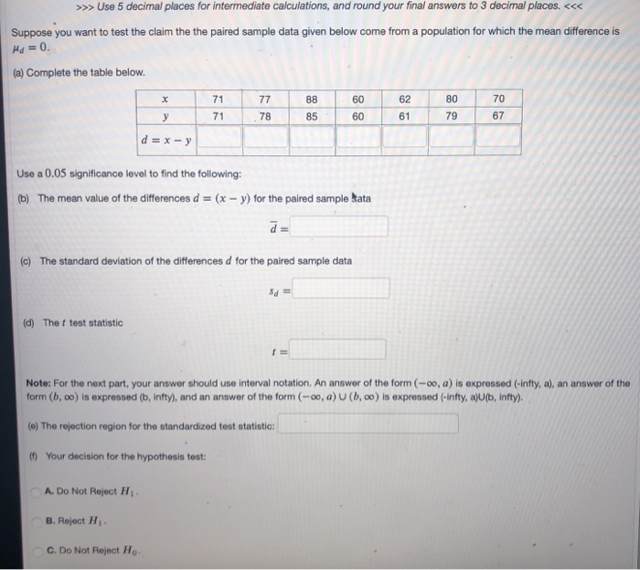 Solved >>> Use 5 decimal places for intermediate | Chegg.com