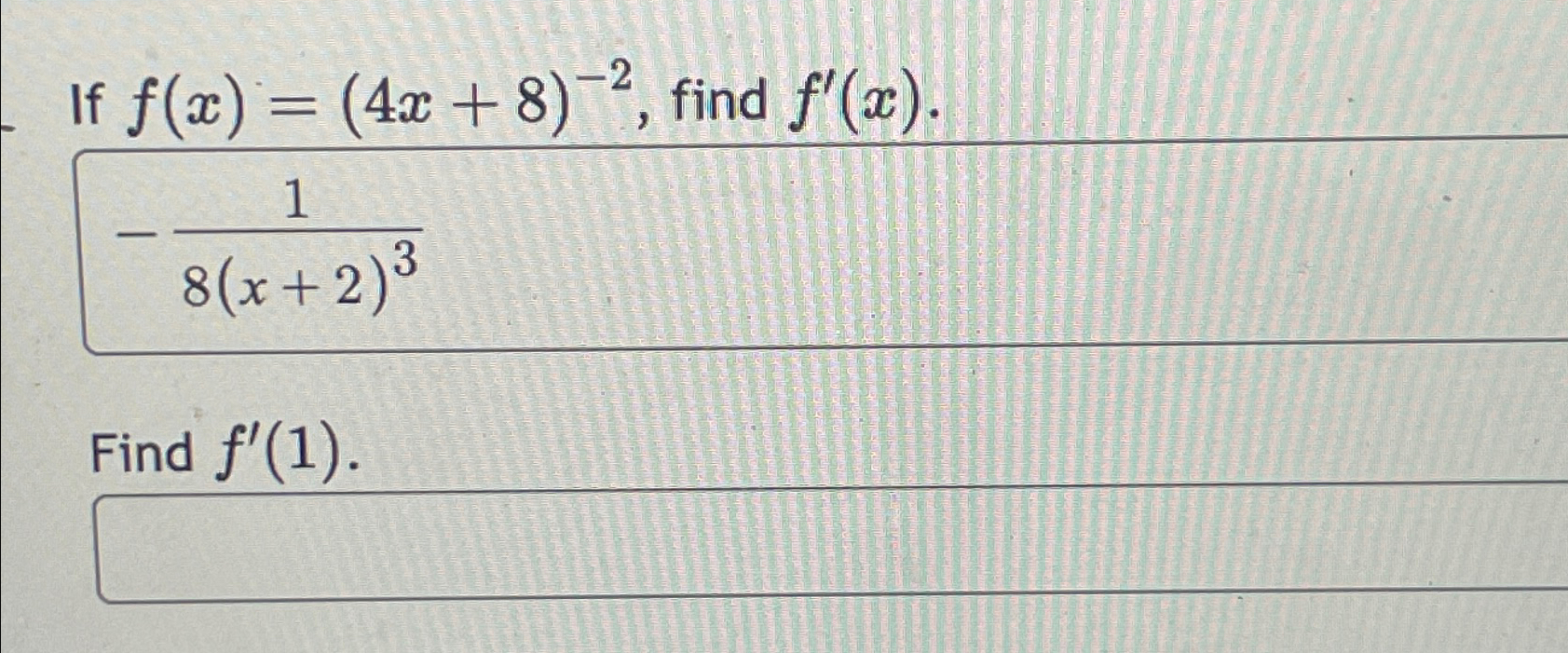 Solved If F X 4x 8 2 ﻿find F X 18 X 2 3
