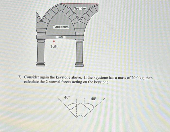7) Consider again the keystone above. If the keystone | Chegg.com
